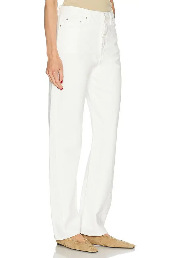 Toteme Twisted Seam Full Length Jeans - Off White | Editorialist